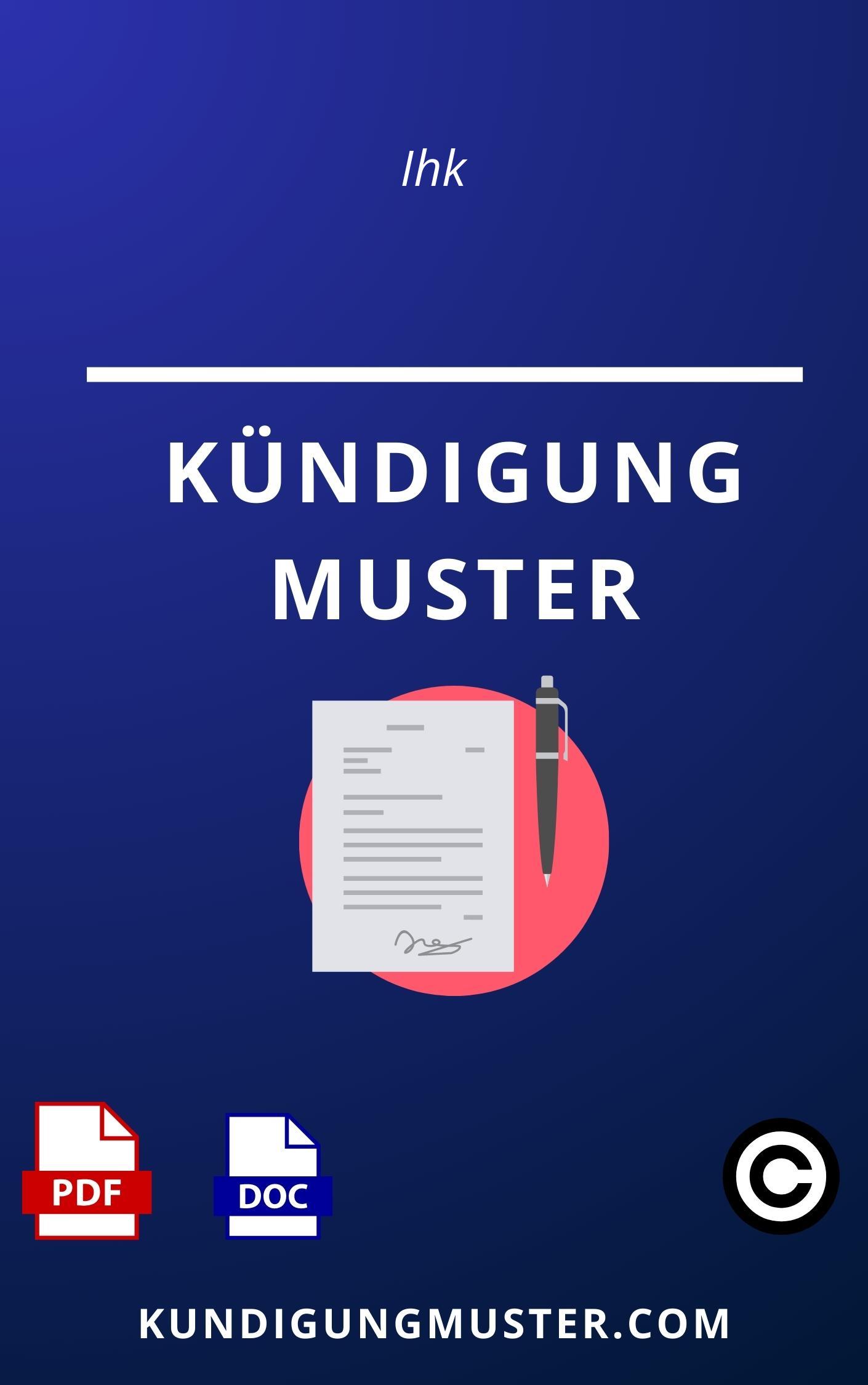 Kündigung Ihk - Vorlage und Muster